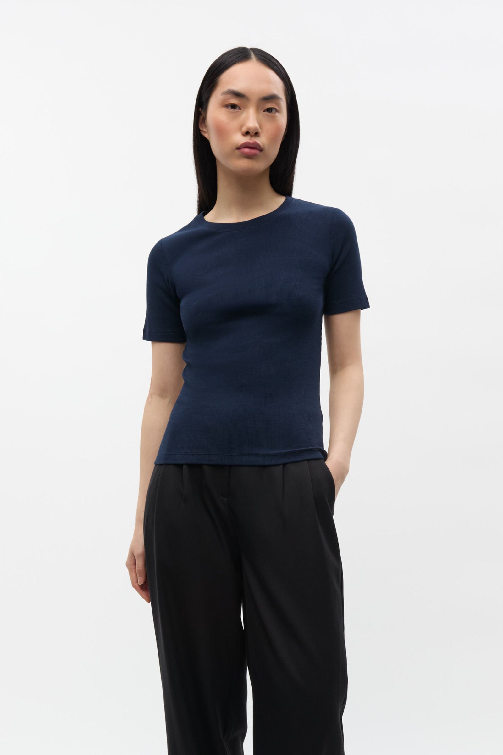 ENALLY SS O-N TEE 5314 Navy Blazer | Envii®