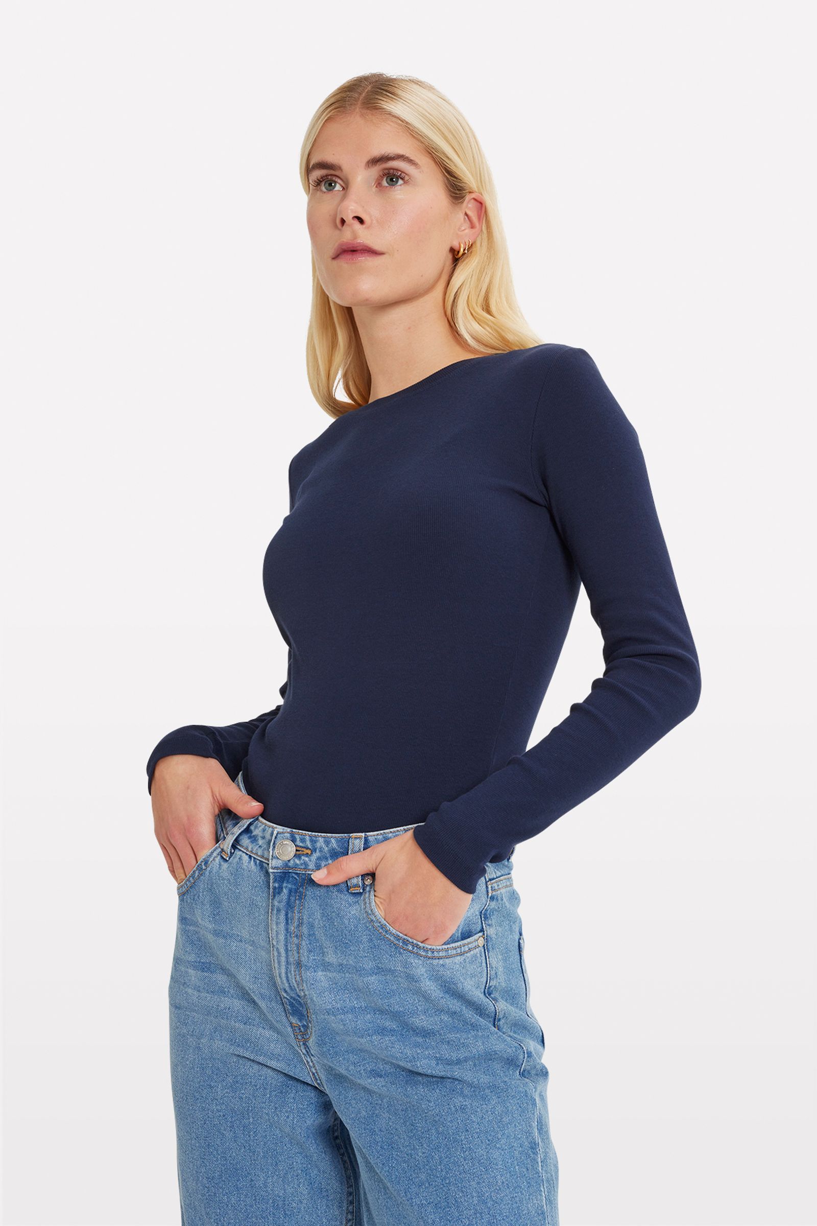 ENALLY LS O-N TEE 5314 Navy Blazer | Envii