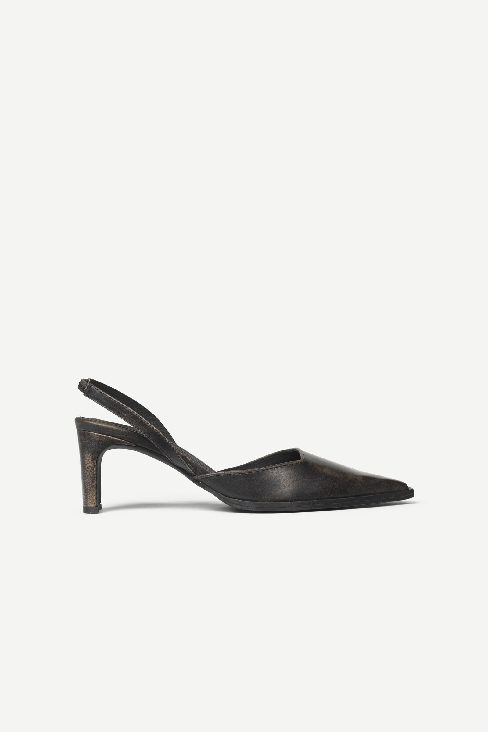 Samaria slingback 15370 Washed Black Olive | Samsøe Samsøe®