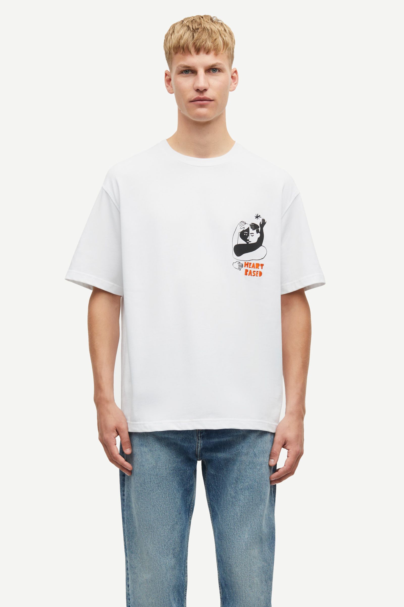 Saheart t-shirt 11725 White heart | Samsøe Samsøe®