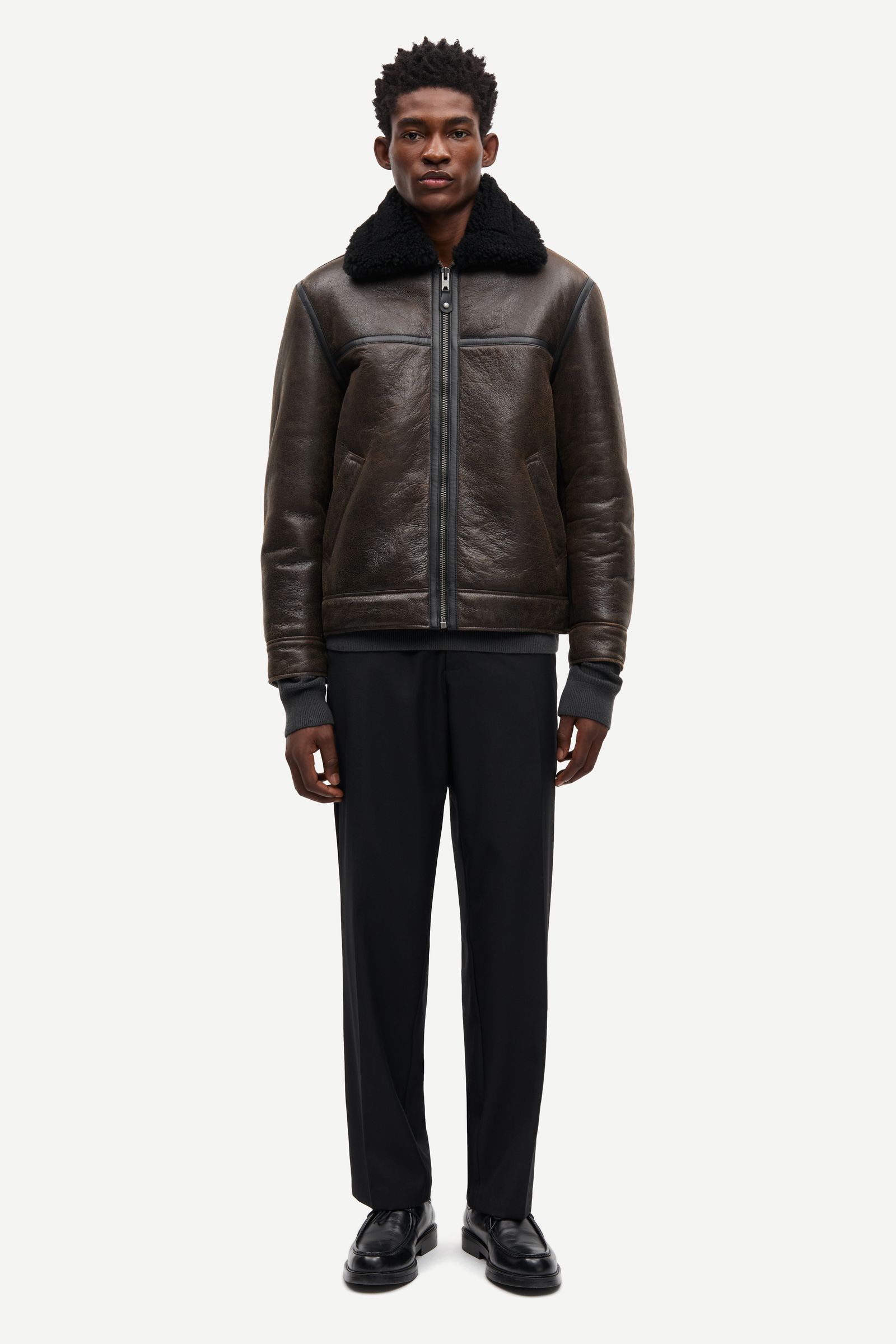 Saboy jacket 15692 Dark brown crackled | Samsøe Samsøe®